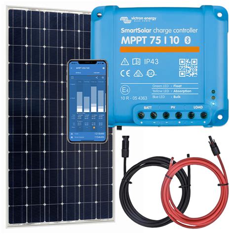 Zestaw do kampera panel sztywny W regulator ładowania MPPT SmartSolar Mayster pl