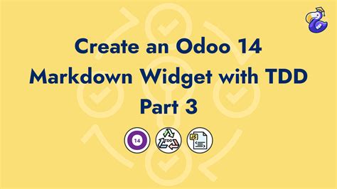 Create An Odoo Markdown Widget Field With Tdd Part