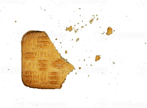 Tasty Biscuit Bites With Crumbs Isolated 55211985 Png