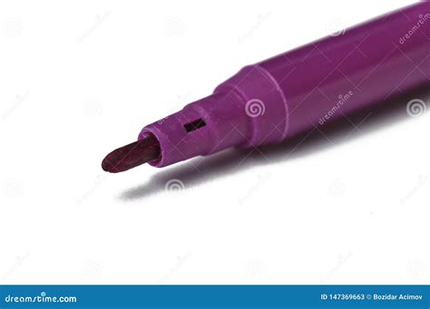 Purple Felt Pen Isolated On A White Background Felt Pen Copy Space