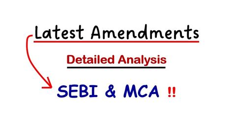 Latest Mca And Sebi Amendments
