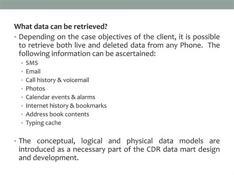 Guideline For Call Data Record Analysis By Raghu Khimani Pptx