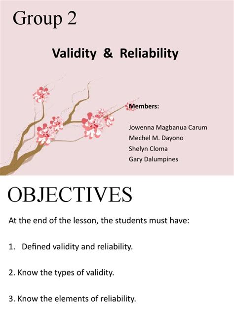 Validity Reliability Ppt Pdf Validity Statistics Psychometrics