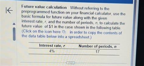 Solved Future Value Calculation Without Referring To
