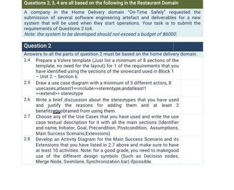 Answered Prepare A Volere Template Just List A Bartleby