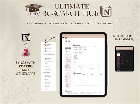 Notion Phd Dissertation Thesis Planner Undergraduate Research Planner
