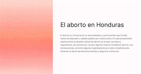 El Aborto En Honduras