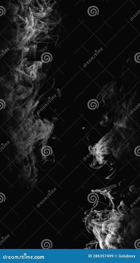 Smoke Overlay Gas Texture Night Mist Fog On Black Stock Image Image