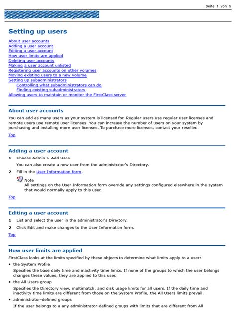 5 Setting Up Users Pdf User Computing Directory Computing