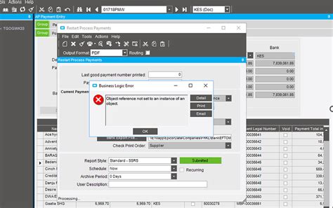 Appayment Processing Error In Epicor 10 Epicor Erp 10 Epicor User Help Forum