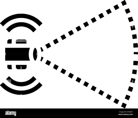 Lidar Sensors Autonomous Delivery Glyph Icon Vector Illustration Stock