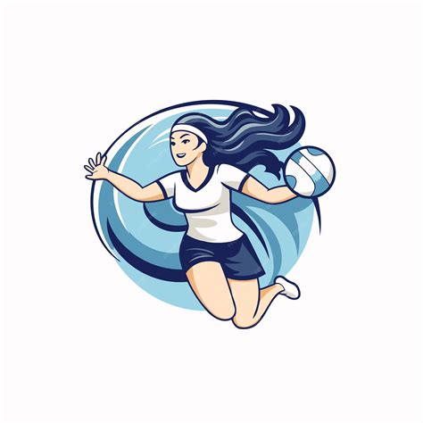 Premium Vector Volleyball Player Vector Illustration Of A Female