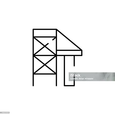 腳手架圖示構建元素為移動概念和網路應用程式例證用於網站設計和開發應用程式開發的細線圖示向量圖形及更多住宅建築圖片 住宅建築 修理 公分