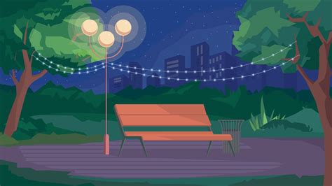Park At Night Illustration Photoshop Graphics ~ Creative Market