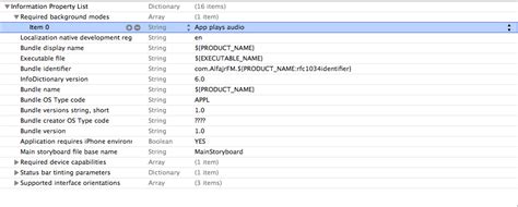 Iphone IOS Background Audio Linker Error Stack Overflow