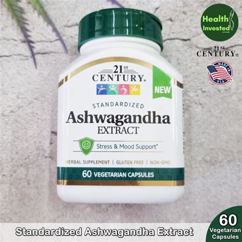 Standardized Ashwagandha Extract 60 Vegetarian Capsules สารสกัดโสม