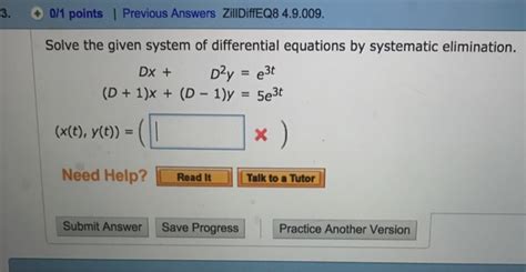 Solved 3 01 Points Previous Answers Zilldiffeq8 49009