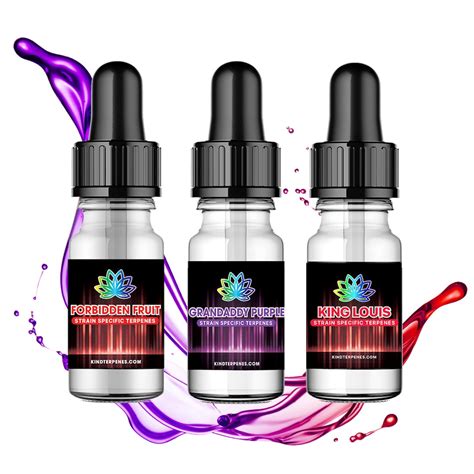 Kind Terpenes Indica Collection 2 1ml X 3 Natural Strain Specific