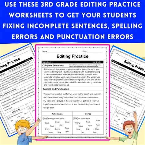 Editing Practice Fixing Incomplete Sentences Spelling And Punctuation Errors