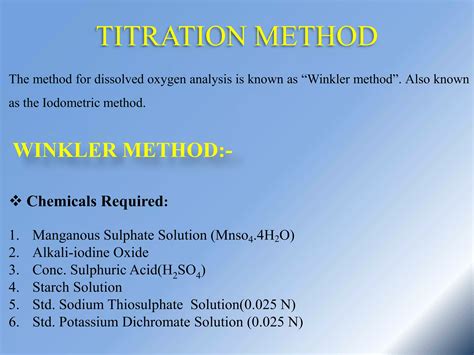 Dissolved Oxygen And Its Method Of Determination Pptx