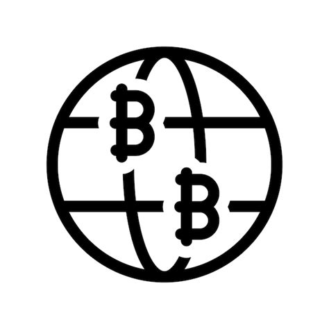 Premium Vector Worldwide Bitcoin Icon