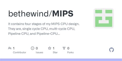 Mips单周期实验报告32位mipscpu单周期实验报告md At Master · Bethewindmips · Github