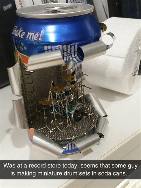Drum Set In A Soda Can
