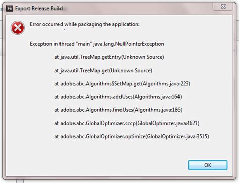 Flash Builder Getting Error While Packaging The Code For Ipad Device