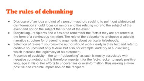 Prebunking And Debunking In Fact Checking Ppt