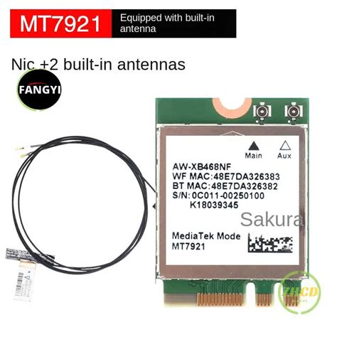 New Wi Fi 6 For Mediatek Mt7921 Wifi 6 1800m Bluetooth 5 2 Wireless