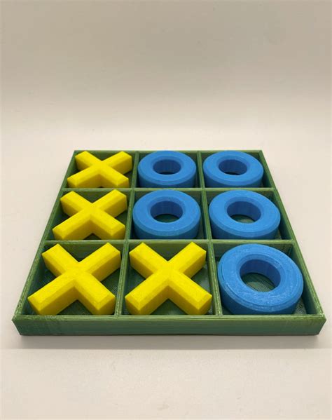 Tic Tac Toe Game Big Pieces Portable Game Board Etsy