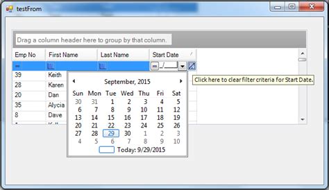 there isn t a way to filter ultragrid date columns on a range when