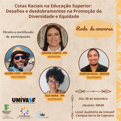 MesaRedondasobreCotasRaciais png UNIVASF Universidade Federal do Vale do São Francisco