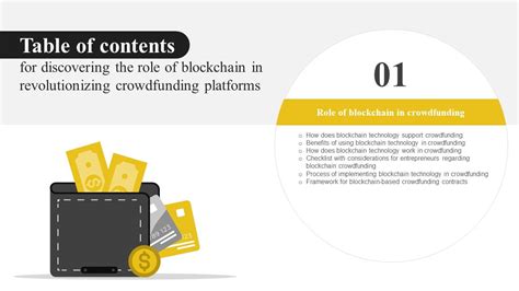 Y228 Discovering The Role Of Blockchain In Revolutionizing Crowdfunding Platforms Table Of