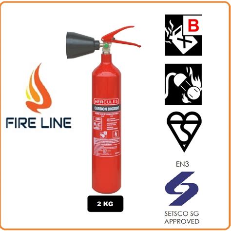 2 Kg Carbon Dioxide Fire Extinguisher Setsco Scdf Approved Fireline