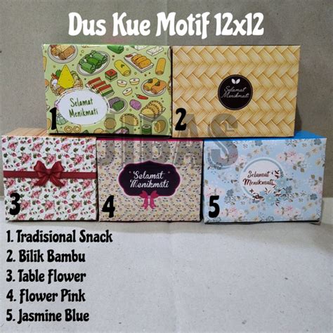Jual Dus Snack Motif Dus Kue Printing UK X Isi Pcs Shopee Indonesia