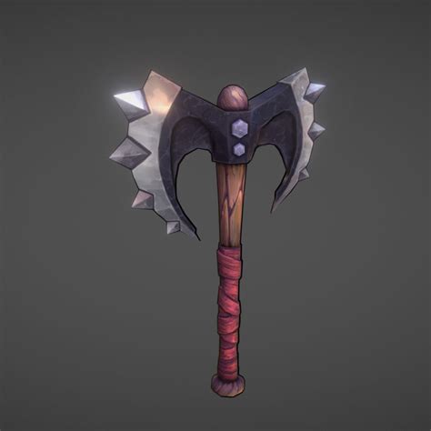 Low Poly Game Asset Axe 3d Coat Lowpoly Vr Ar Ready