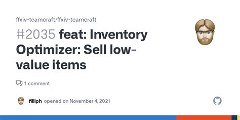Feat Inventory Optimizer Sell Low Value Items · Issue 2035 · Ffxiv
