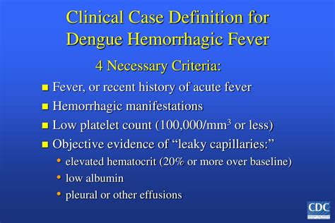 Ppt Iii Clinical Manifestations Of Dengue And Dengue Hemorrhagic