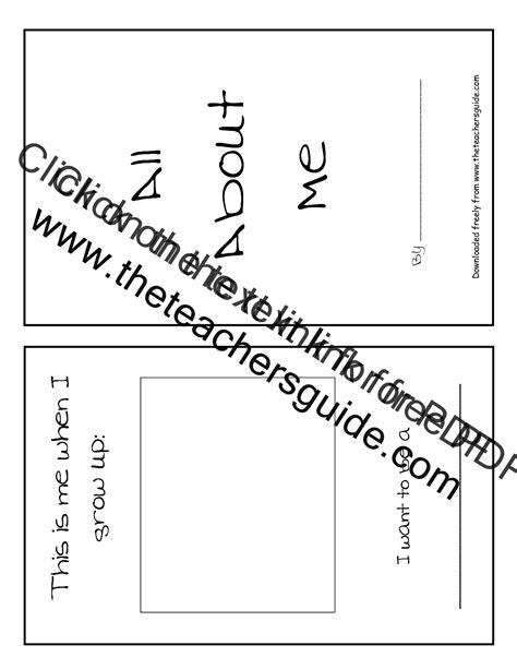 All About Me Worksheets 1st Grade