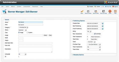 help25 components banners banners edit joomla documentation