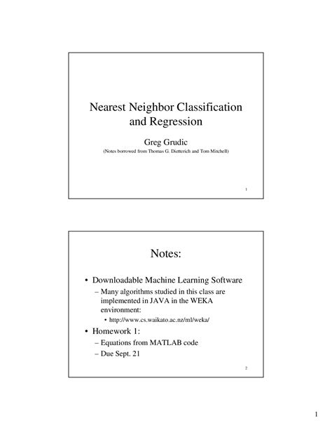 Nearest Neighbor Classification And Regression Lecture Slides Csci