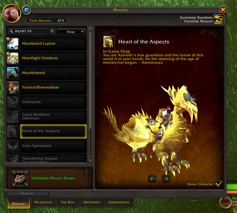 MrGM On Twitter The Heart Of The Aspects Mount Looks So Much Better