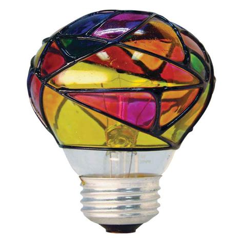 Ge Stained Glass Light Bulb 25 Watt Multi Color Decorative Bulb