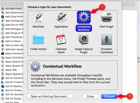 how to create your own quick actions on macos mojave