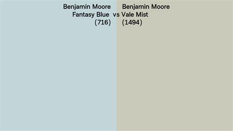 Benjamin Moore Fantasy Blue Vs Vale Mist Side By Side Comparison