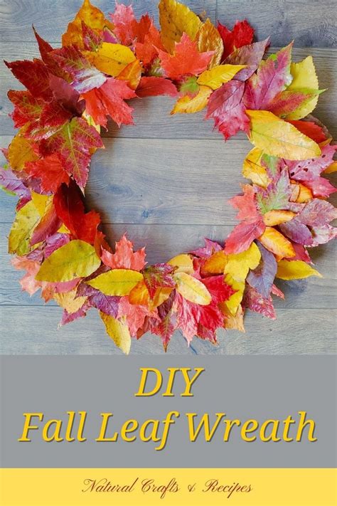 Diy Fall Leaf Wreath ~ With Real Leaves Easy And Cost Free Fall Leaf