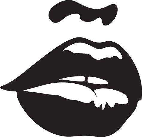 Woman Lip Vector Silhouette 33982654 Vector Art At Vecteezy