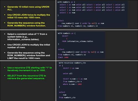 How To Create A Numbers Or Dates Table In Sql Patrick Pointdujour Posted On The Topic