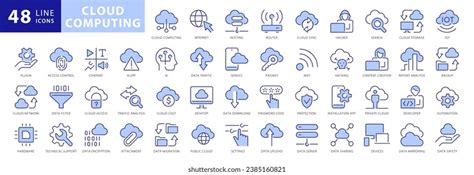 Cloud Computing Internet Technology Online Services Stock Vector Royalty Free 2385160821